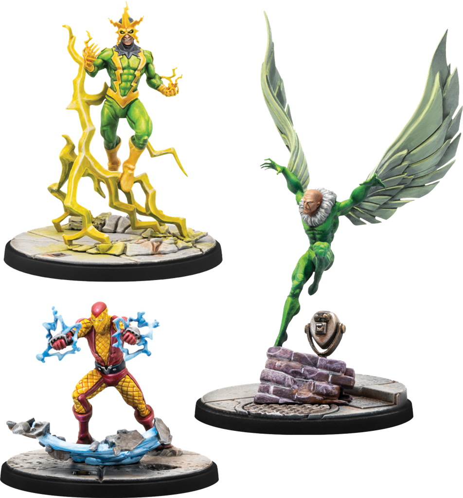 Marvel Crisis Protocol :Electro/Sandman/Shocker/Vulture – 123JEUX